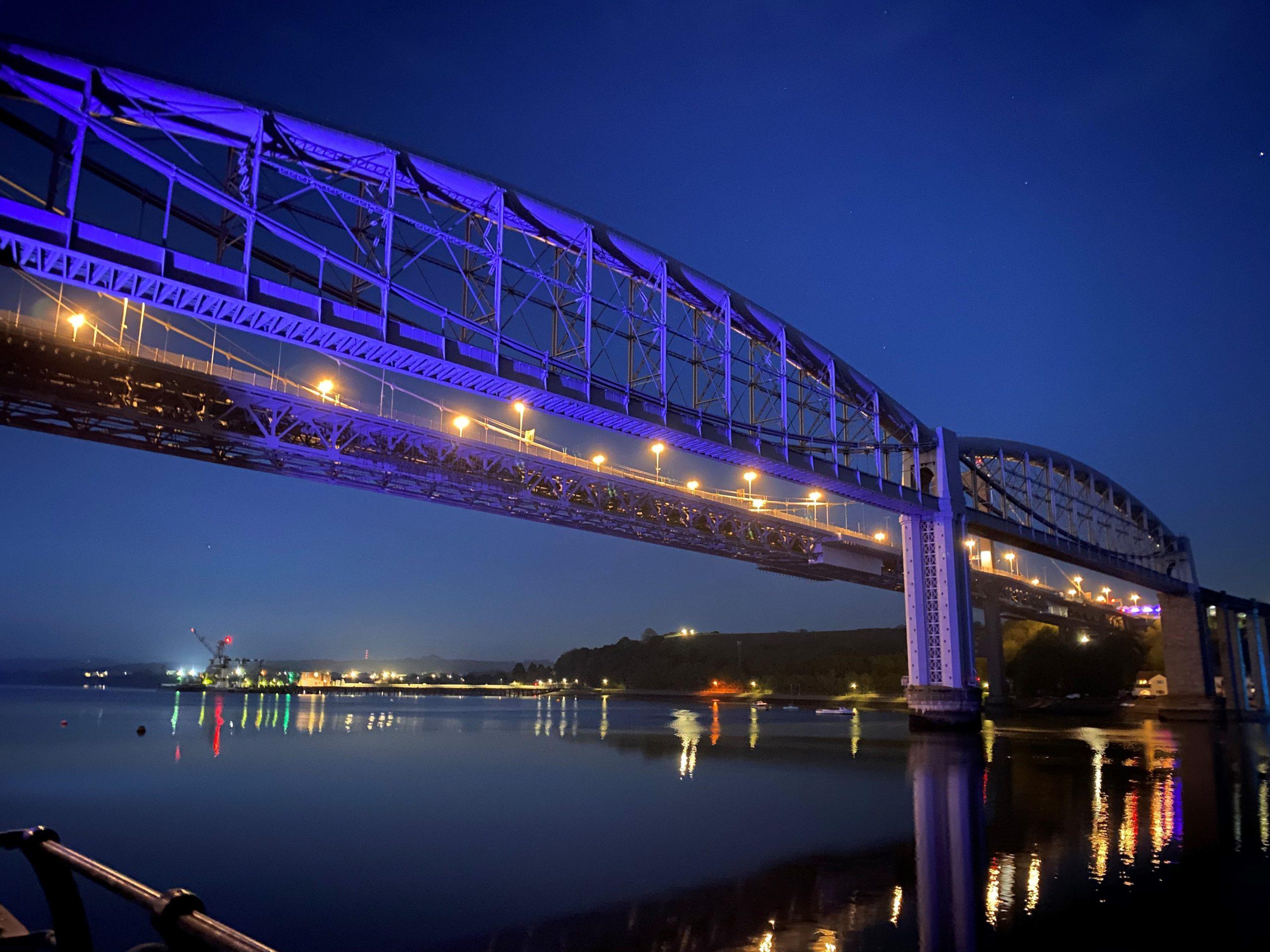 Royal Albert Bridge and other railway landmarks lit up in show of ...