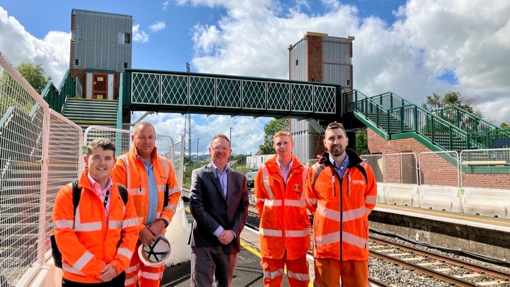 MS for Montgomeryshire sees progress on accessible footbridge at ...