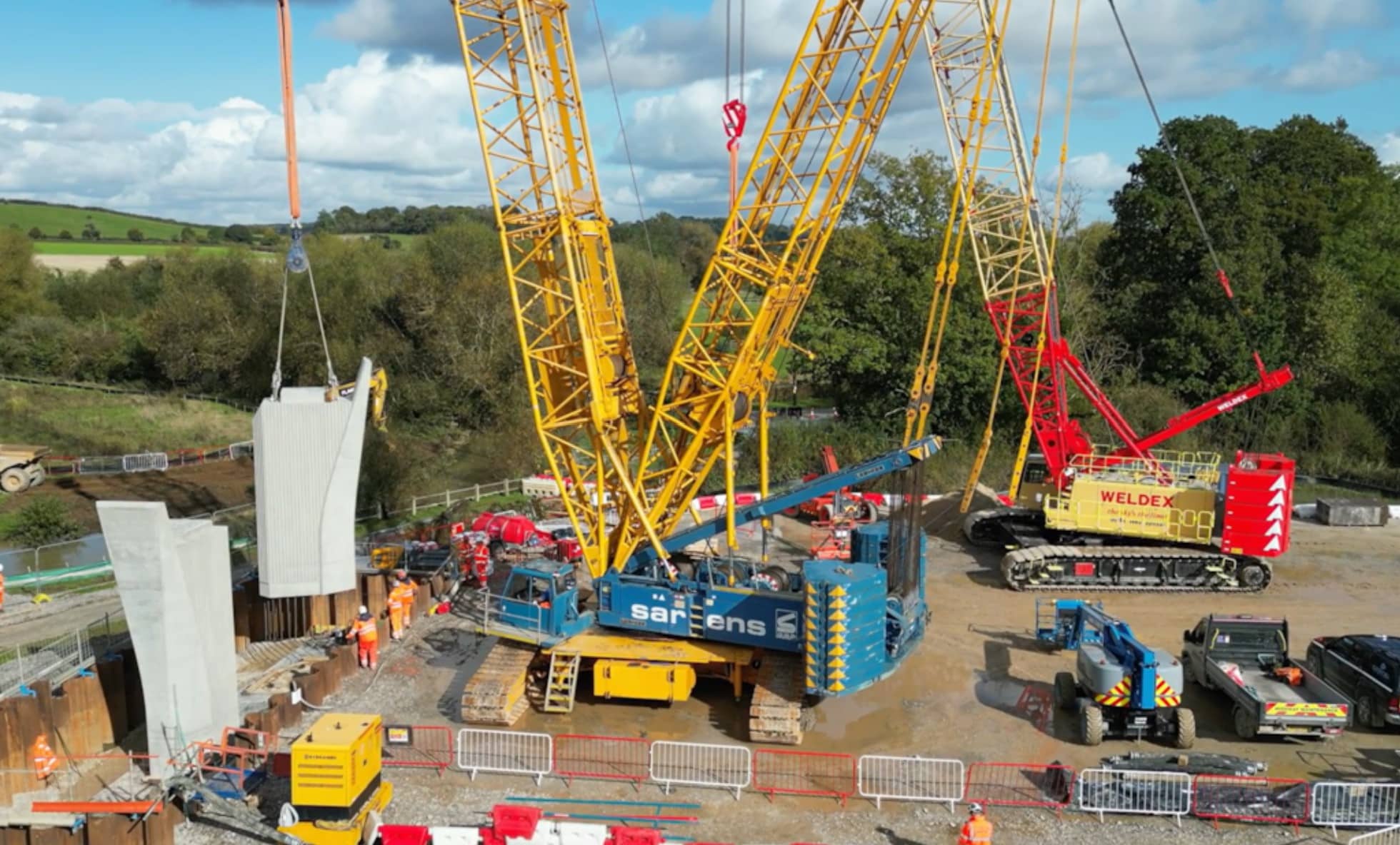 Work begins on HS2’s half-kilometre long Edgcote viaduct ...