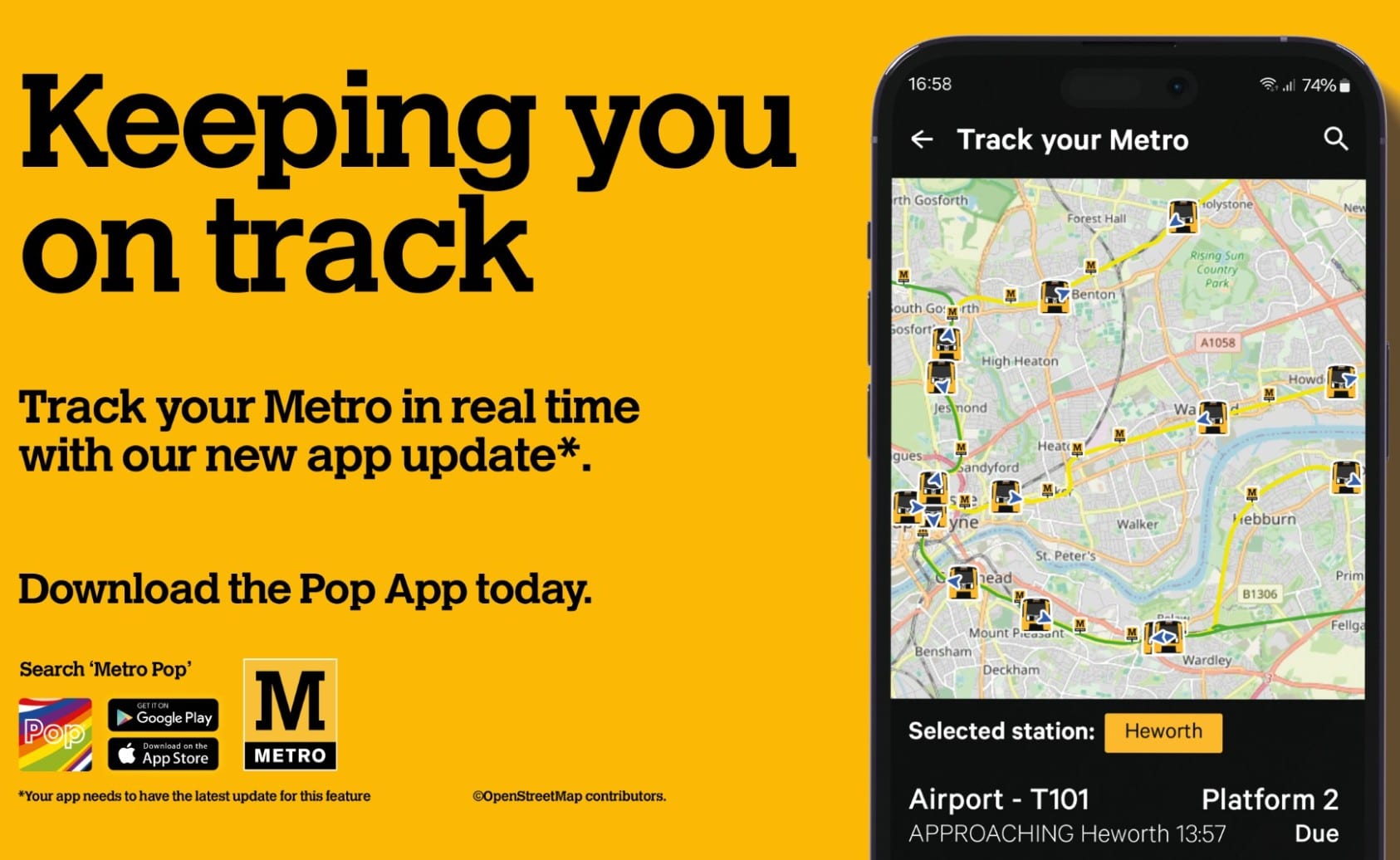 Nexus launches real time Metro map through the Pop App | RailBusinessDaily