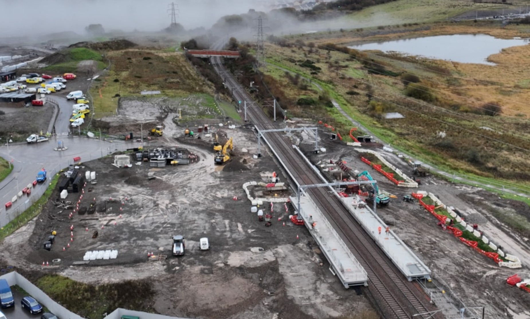 Platforms take shape in construction of new £18.3m Balgray station ...